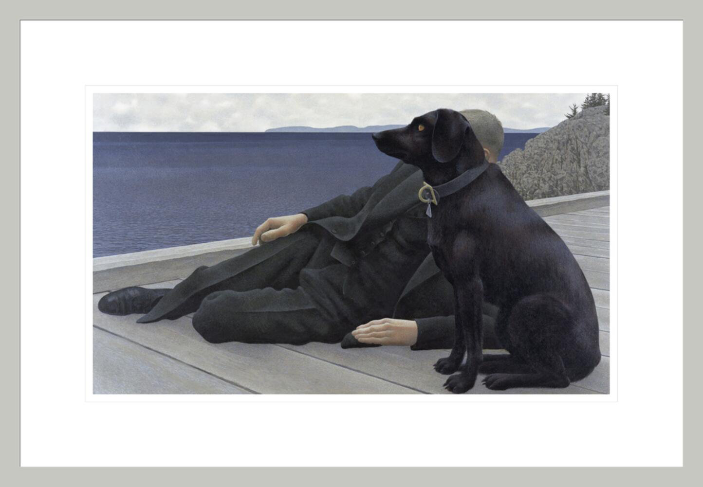 Red Barrel Studio® Dog and Priest by Alex Colville -Framed Giclee Print ...