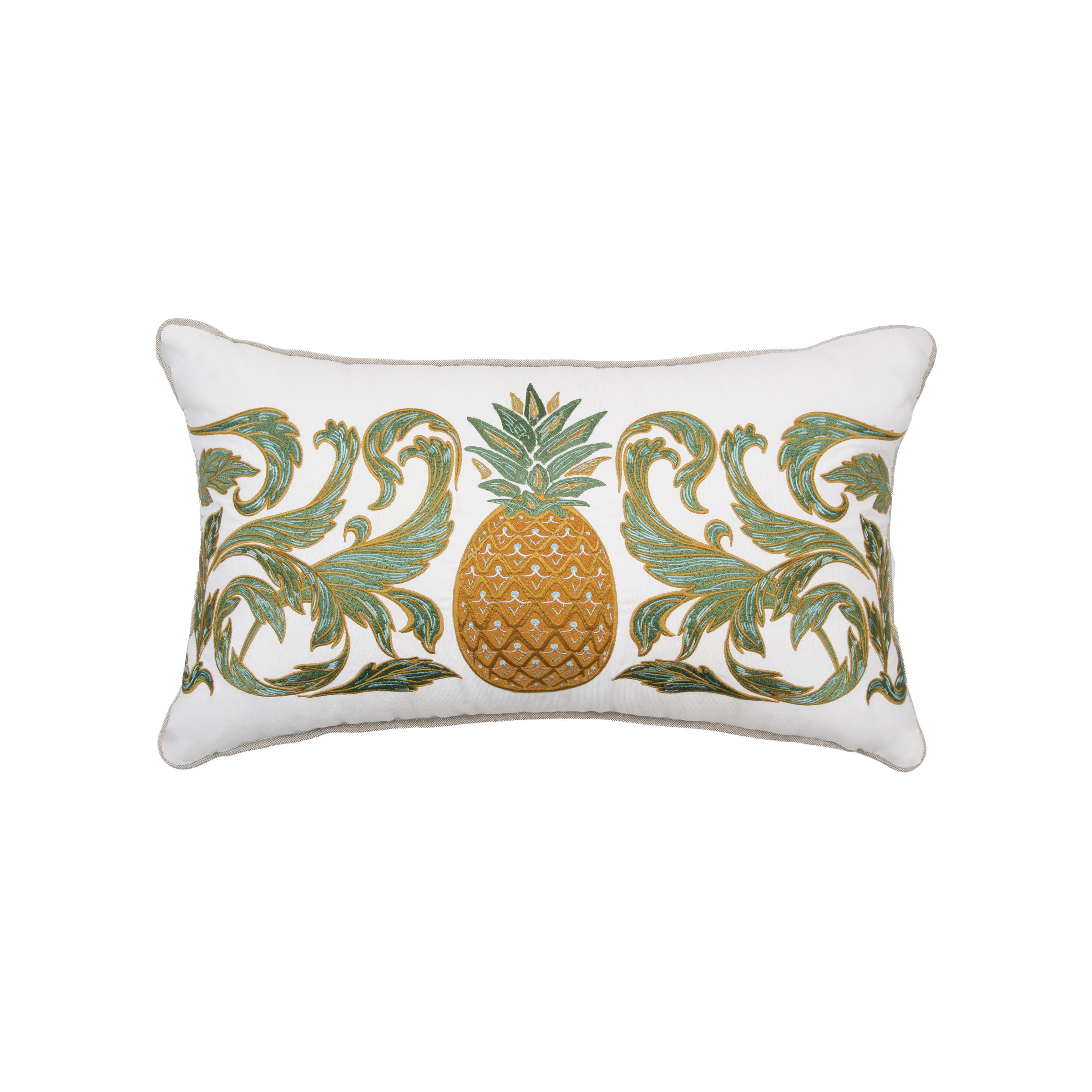 Rightside Design Pineapple Acanthus Indoor/Outdoor Lumbar Pillow | Wayfair