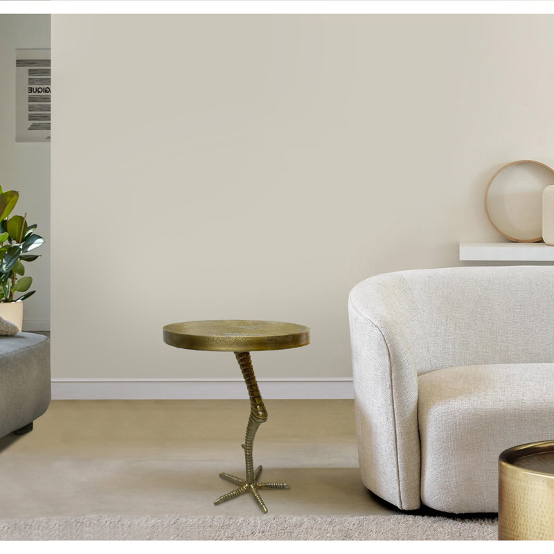 House of Hampton® Jusiah round top Crane leg stem End Table & Reviews ...