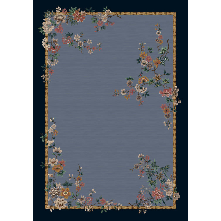 Milliken Signature Mindre Lapis Floral Area Rug & Reviews | Wayfair