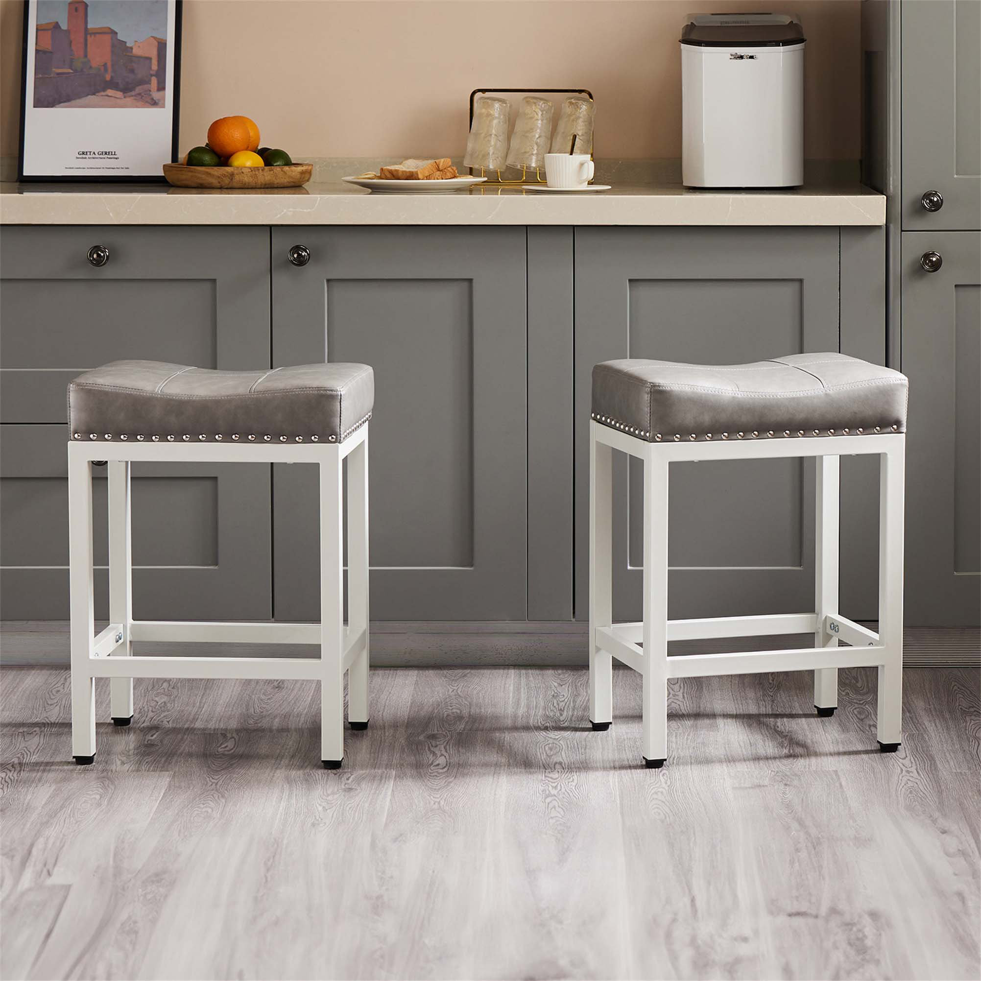 Lark Manor Braecyn Modern Table Stool, Stool, Lounge Stool, Frame ...