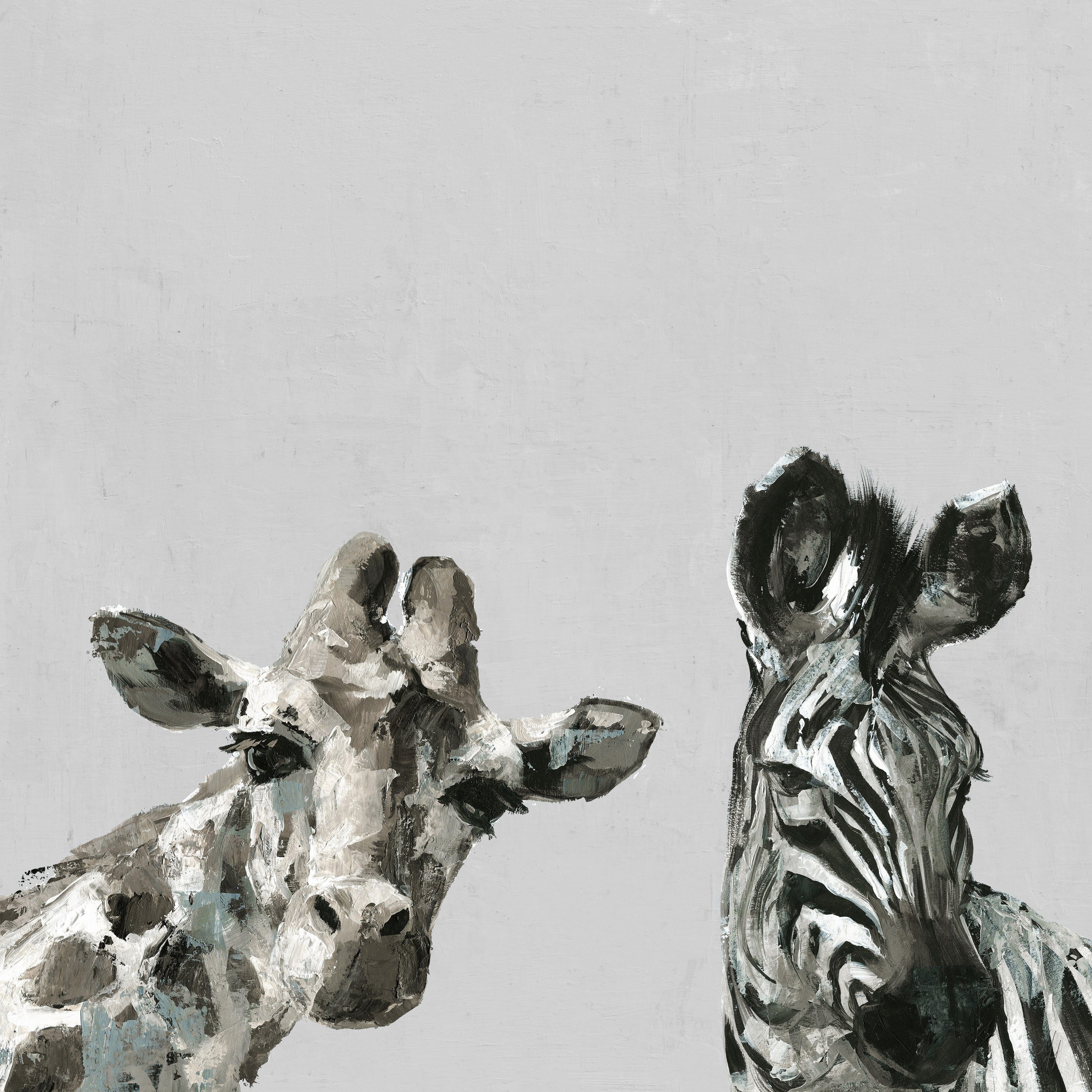 Harriet Bee 'Giraffe and Zebra IV' Print on Wrapped Canvas | Wayfair