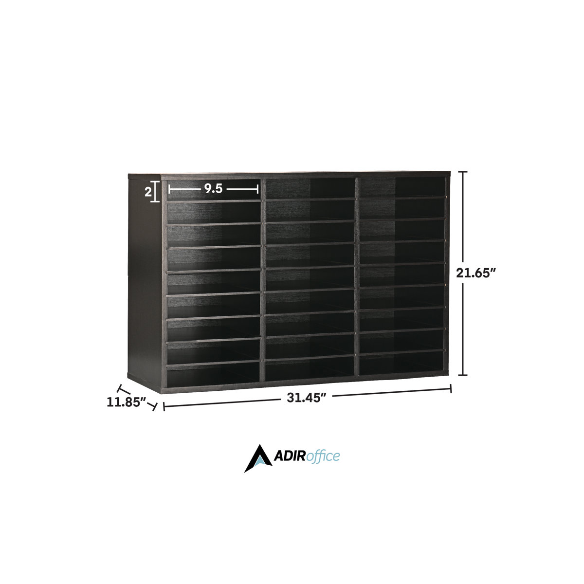 AdirOffice Manufactured Wood Compartment Mailroom Organizer | Wayfair