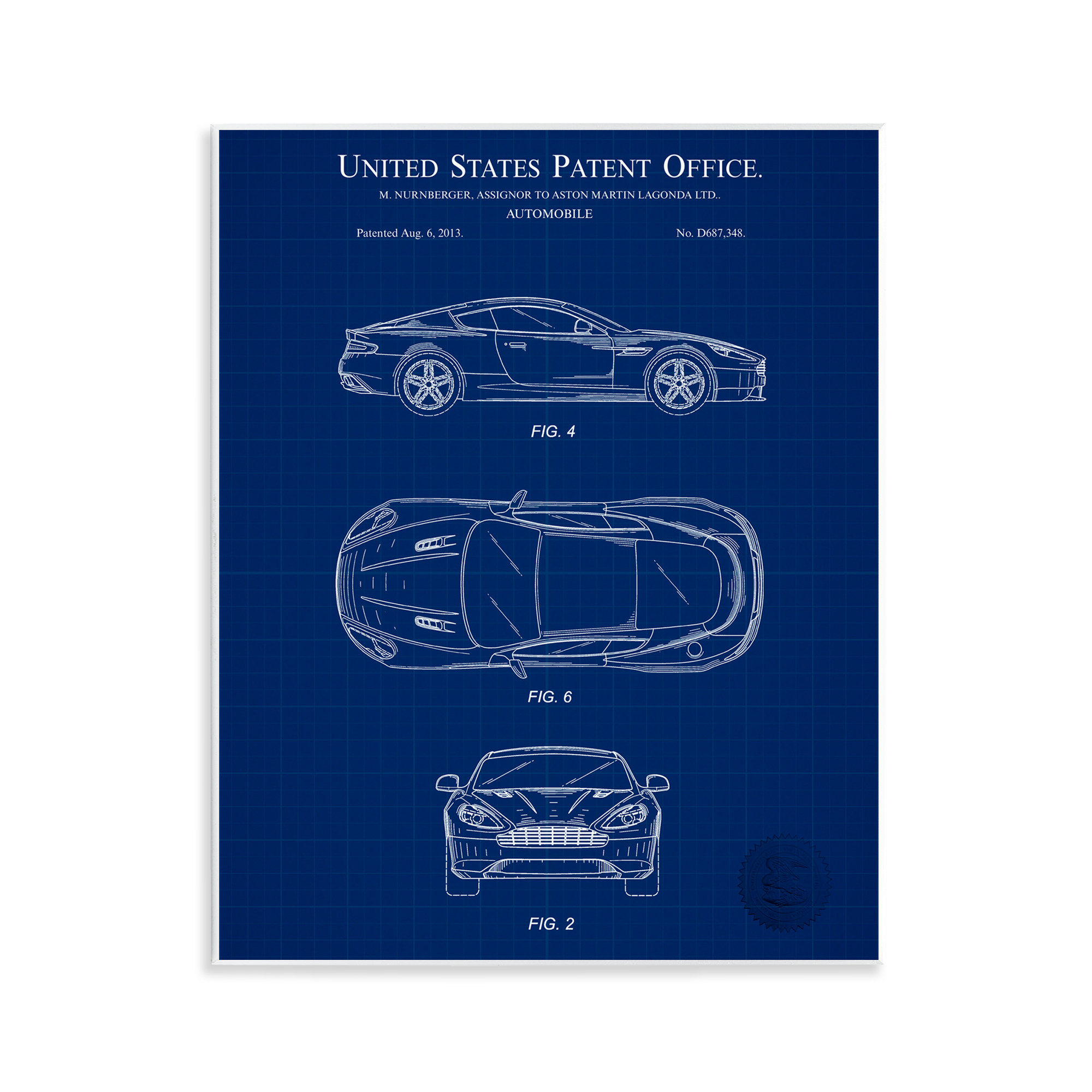 17 Stories Automobile Patent Blueprint Wall Plaque Art by Karl Hronek ...