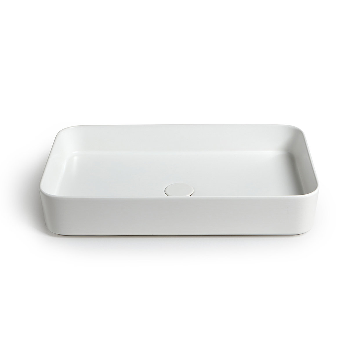 WS Bath Collections Mood 25.6" Ceramic Rectangular Vessel Bathroom Sink ...