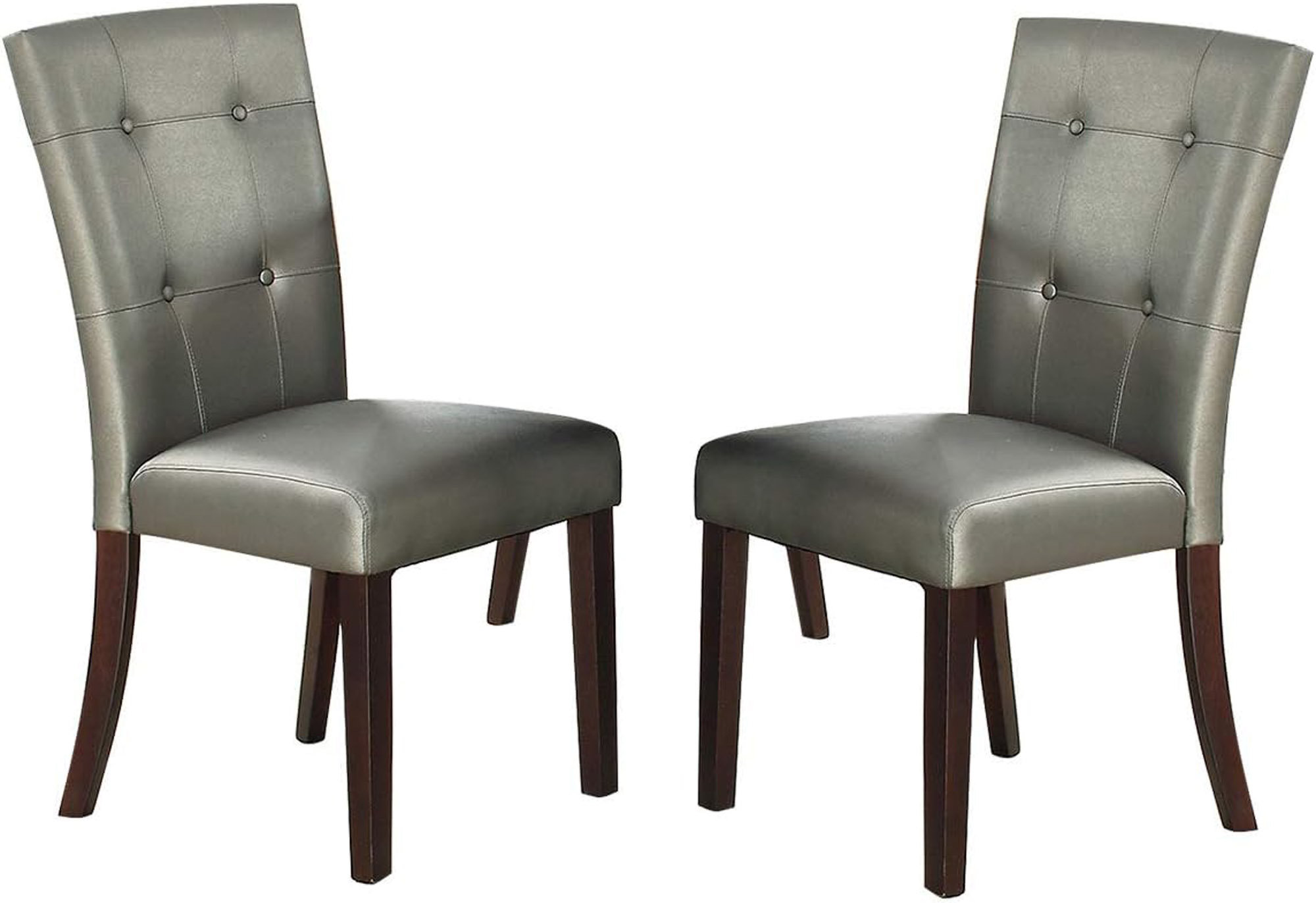 Latitude Run® Modern Parson Chairs Faux Leather Tufted Set Of 2 Side ...