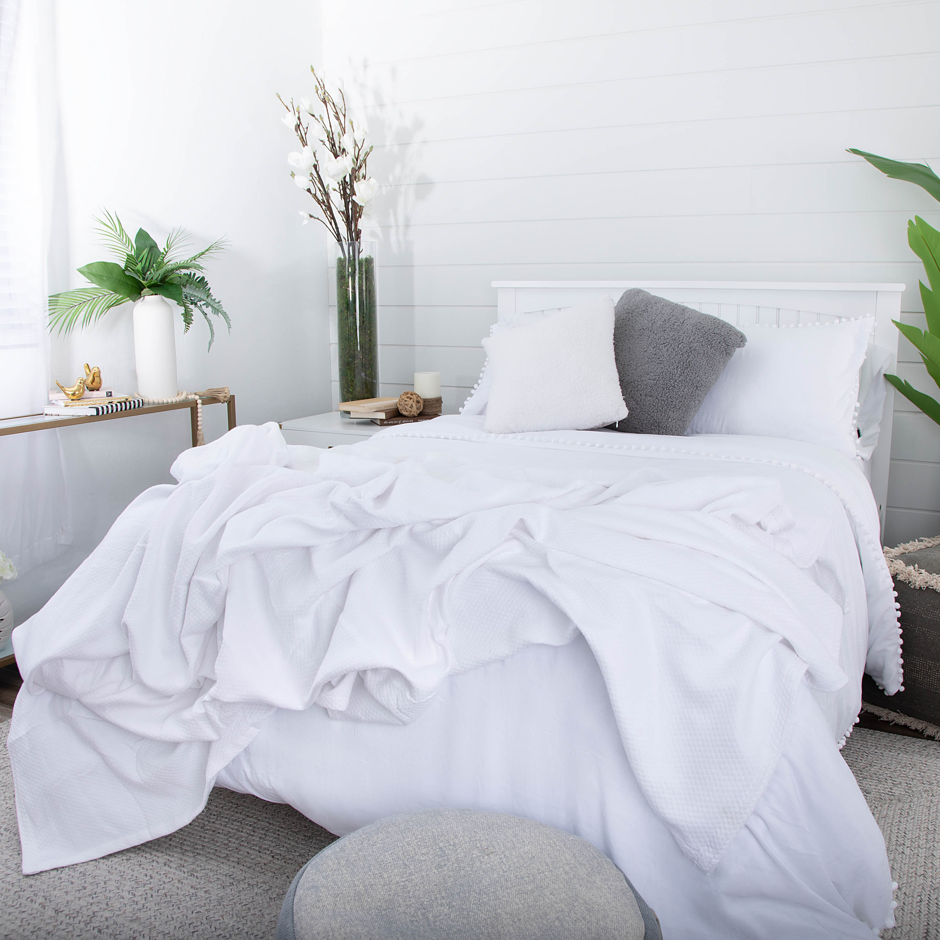 Southshore Fine Linens Milton Collection 100% Cotton Blanket and throws ...