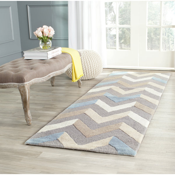 George Oliver Aundray Hand Tufted Wool Chevron Rug & Reviews | Wayfair