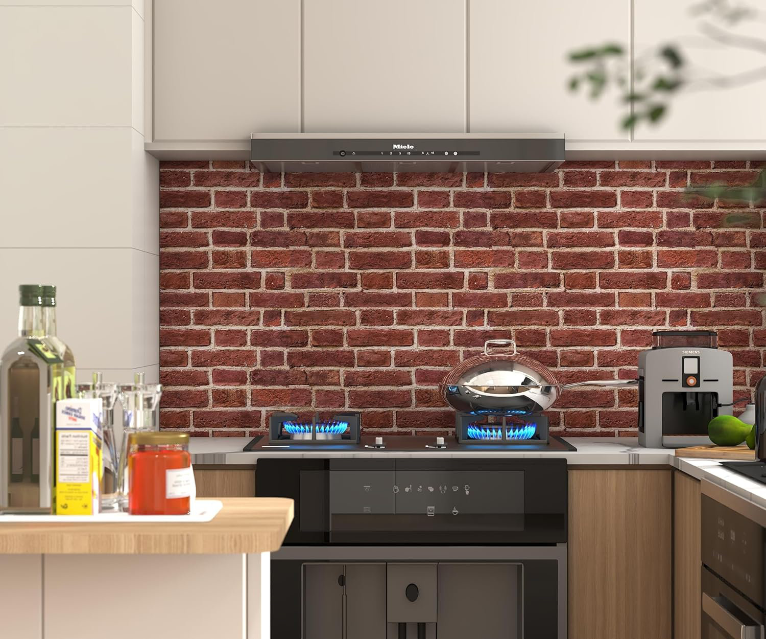 Ebern Designs Red Brick Peel And Stick Wallpaper - Self-Adhesive ...
