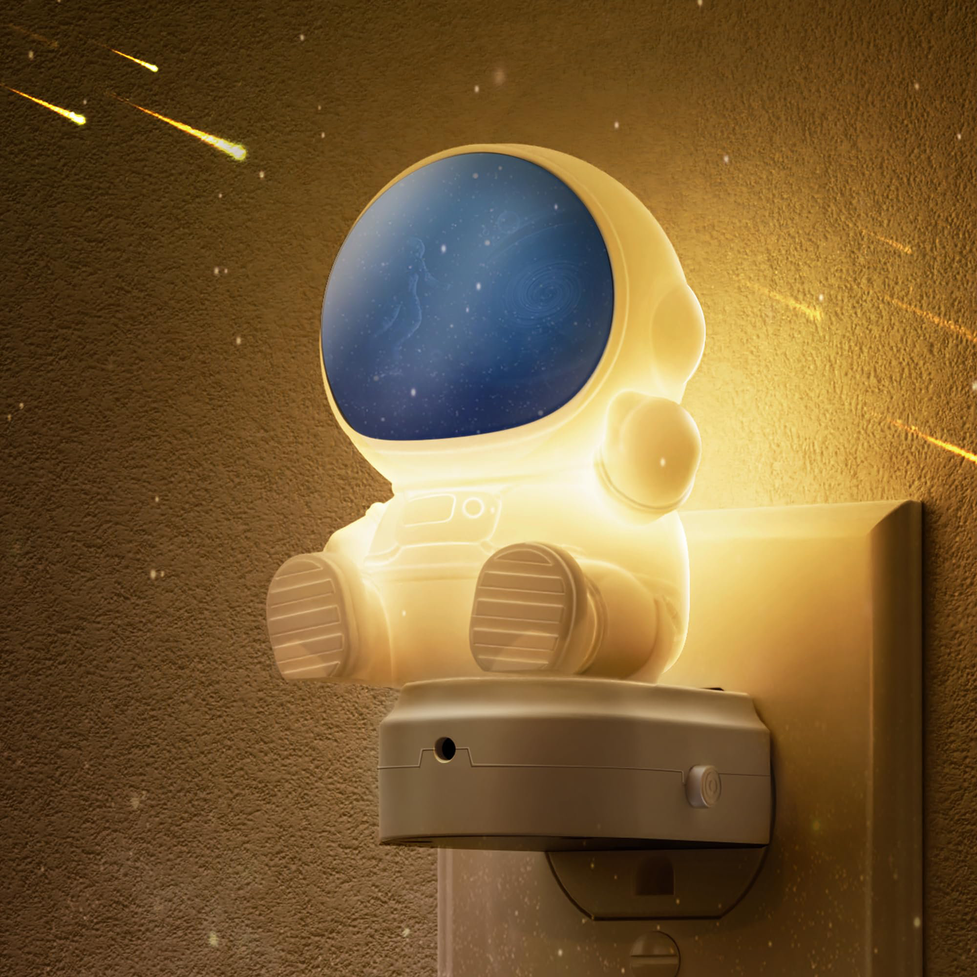 OUMIKEJI 3D Space Night Light Plug In, Dusk To Dawn Nursery Night ...