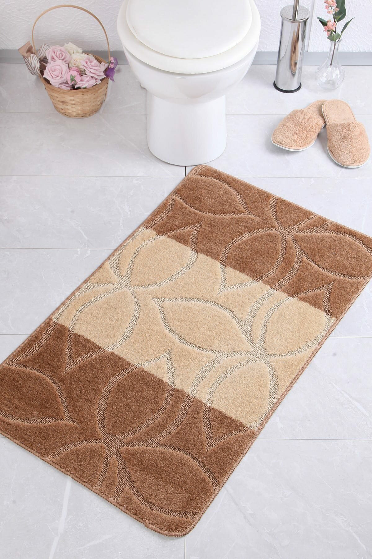 East Urban Home Allenwood Striped Bath Rug | Wayfair