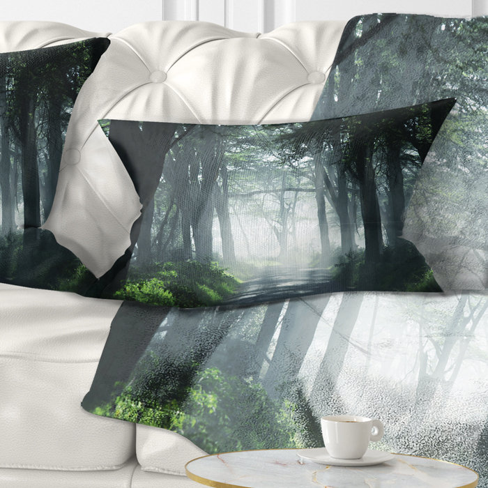 Design Art Dense Rain Forest At Sunrise - Landscape Printed Throw ...