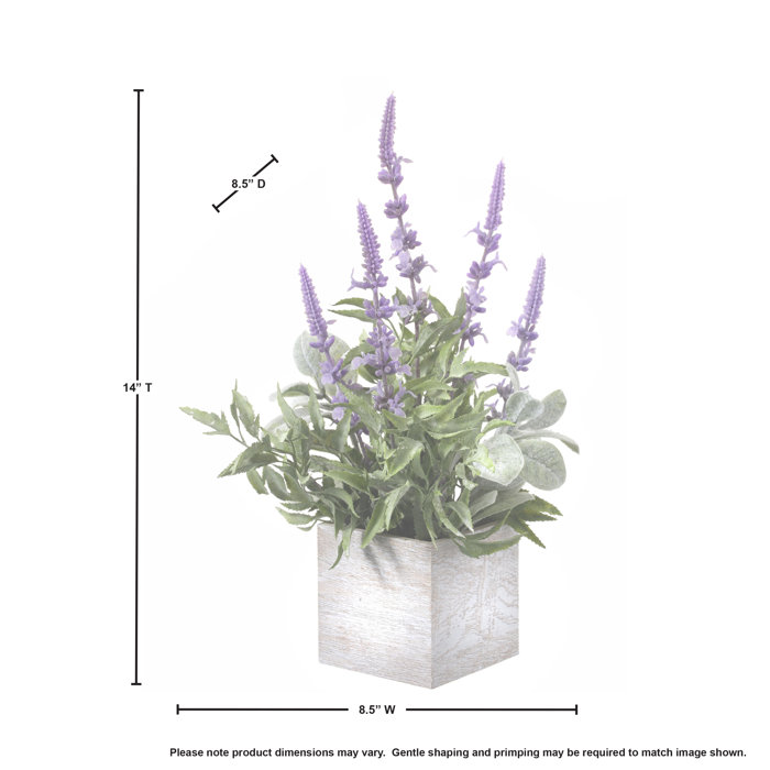 Laurel Foundry Modern Farmhouse Lavender Arrangement in Pot & Reviews ...