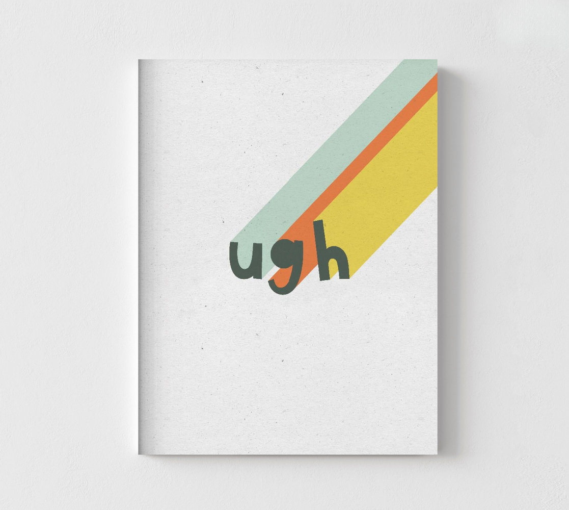 WeFrameArt Rainbow Ugh Sign Oversized Wall Art Prints, Custom Quote ...