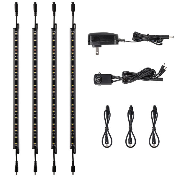TORCHSTAR LED Safe Lighting Kit, (4) 12" Linkable Light Bars, Motion ...
