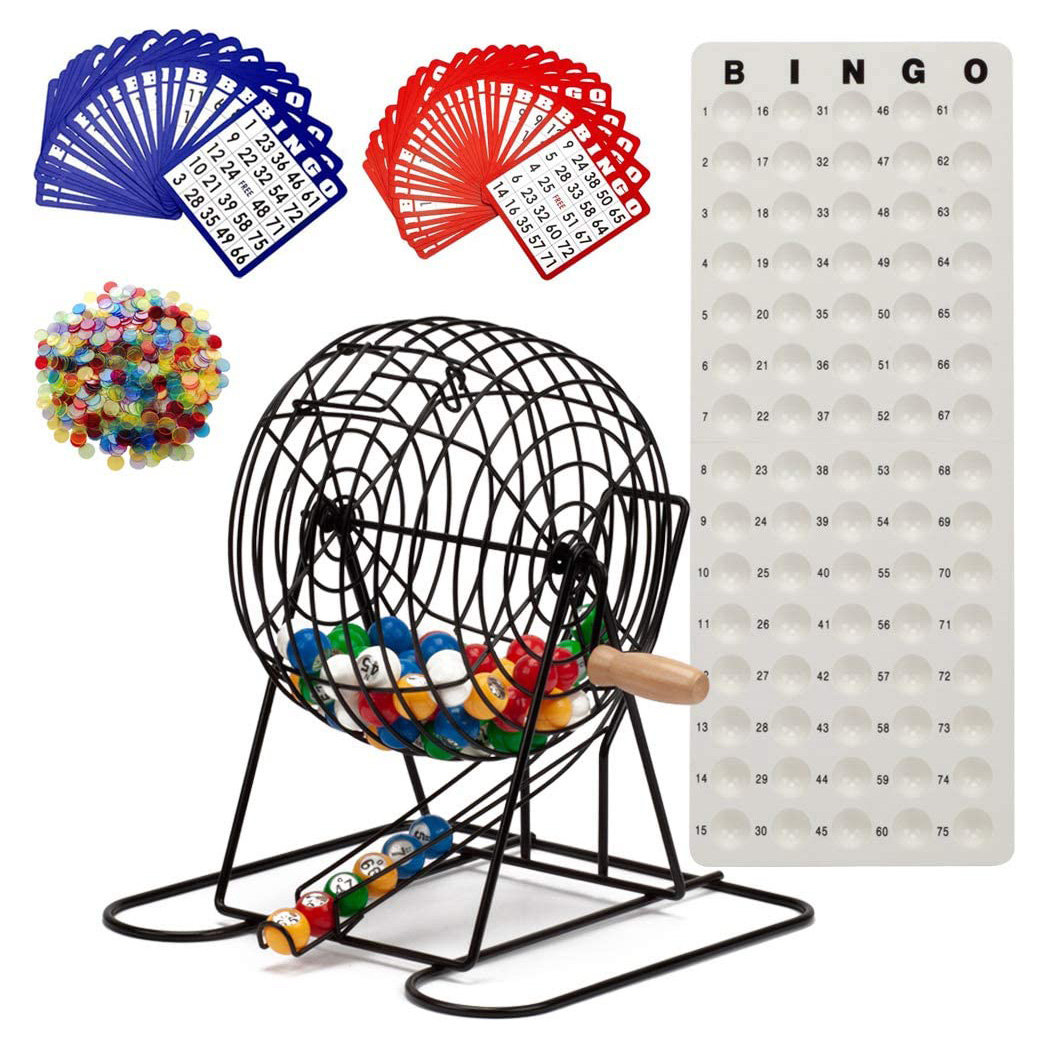 GSE Games & Sports Expert GSE Deluxe Bingo Game Set with 8" Bingo Cage ...