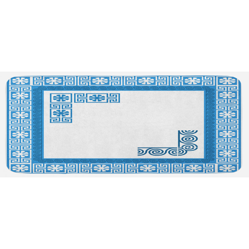 East Urban Home Greek Key Kitchen Mat | Wayfair