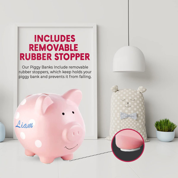 Zoomie Kids Custom Ceramic Piggy Banks For Kids | Perfect Sized Cute ...