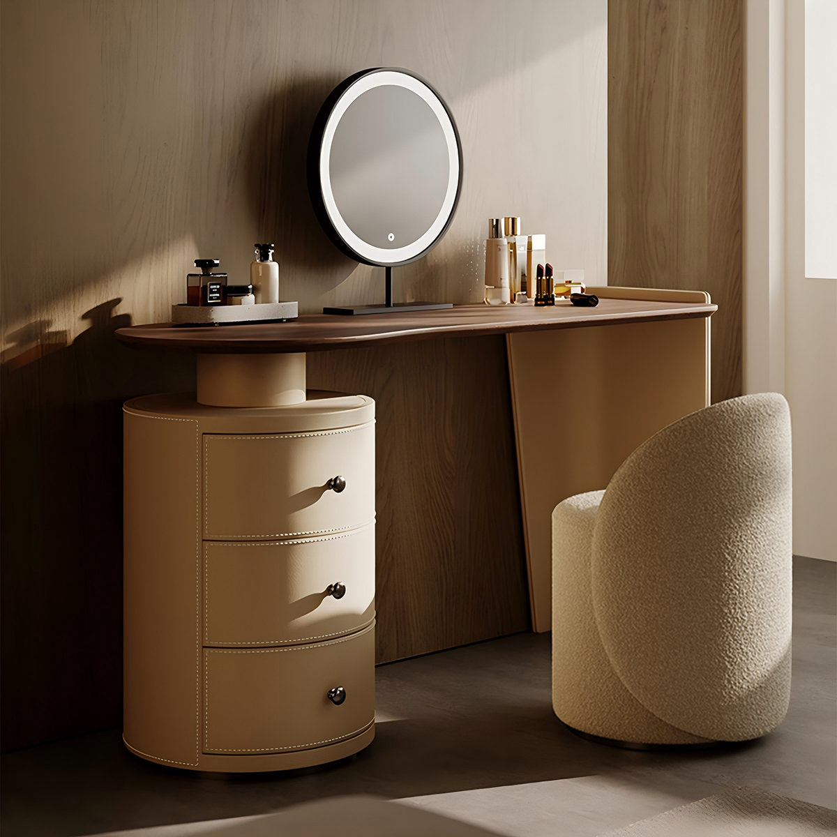 Orren Ellis Minimalist Modern Storage-Integrated Vanity Table - Wayfair ...