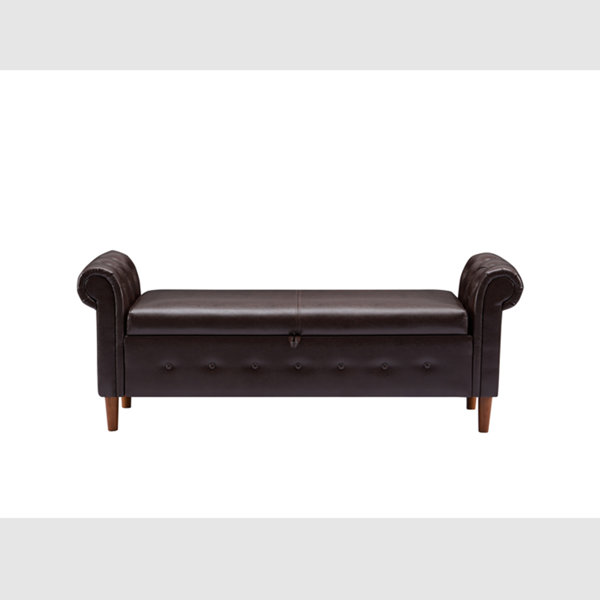Winston Porter Farsad Leather Upholstered Storage Bench | Wayfair