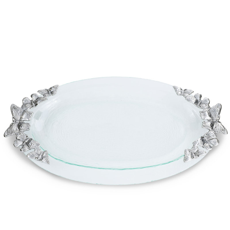 Arthur Court Designs Butterfly Glass Platter | Wayfair