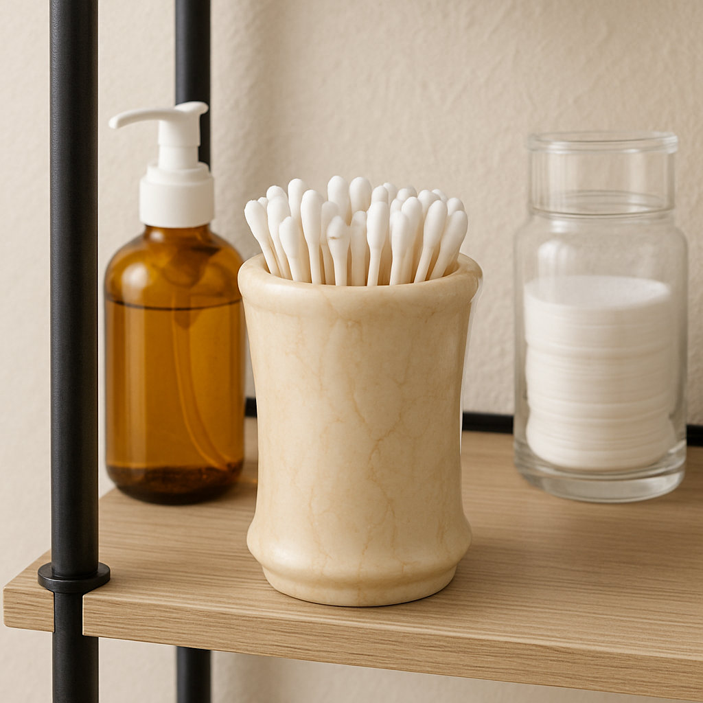 Charlton Home® Pardo Fluted Tumbler Handcrafted Natural Java Marble ...