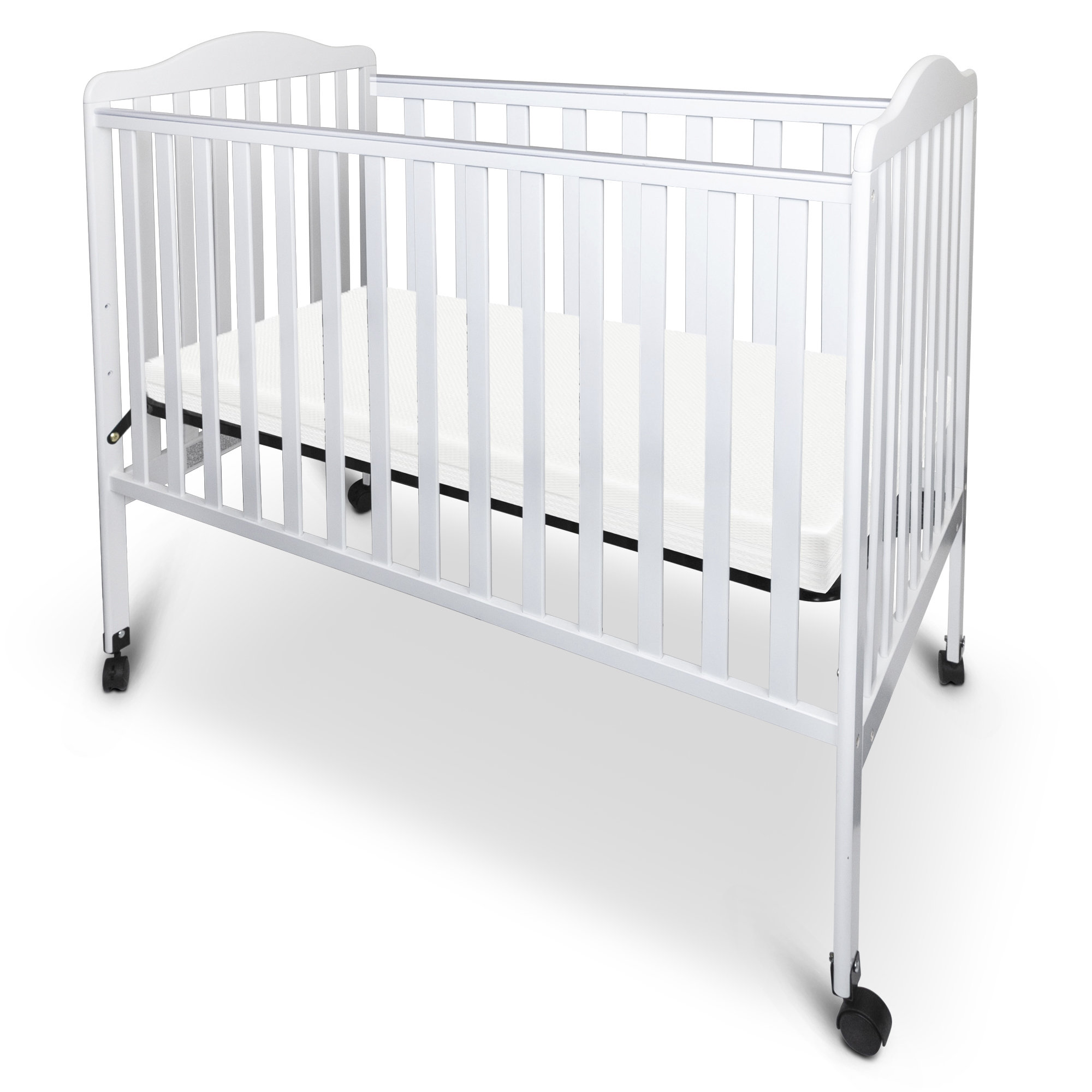 Fizzy 2-in-1 Convertible Baby Crib, Small Toddler Bed with Locking ...