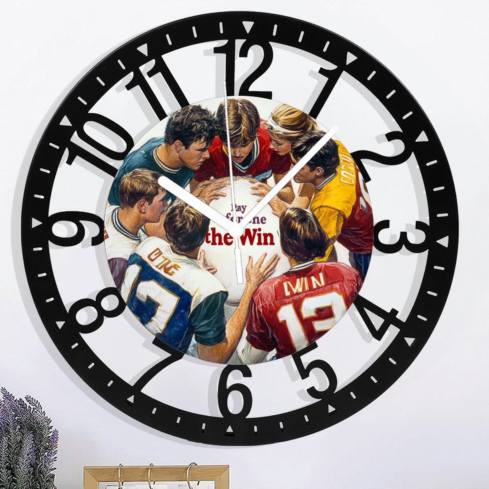 East Urban Home Metal Wall Clock for Living Room -10" Pay For The Win ...