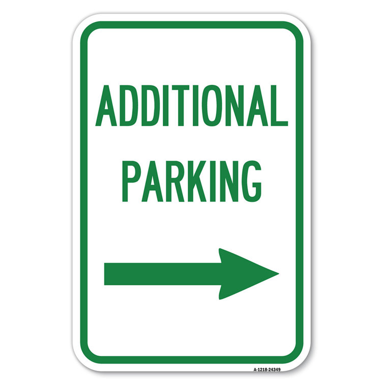 SignMission Additional Parking Sign (Right Arrow)/24349 | Wayfair