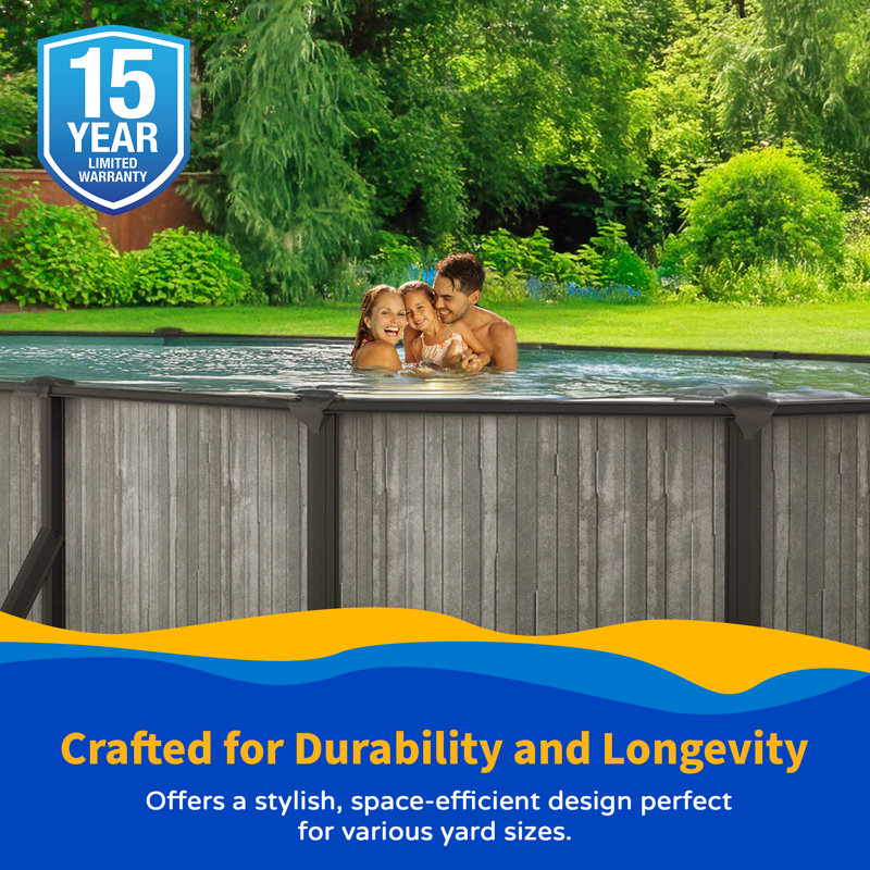 Blue Wave Products San Pedro Oval 52-in Deep Above Ground Steel Wall ...