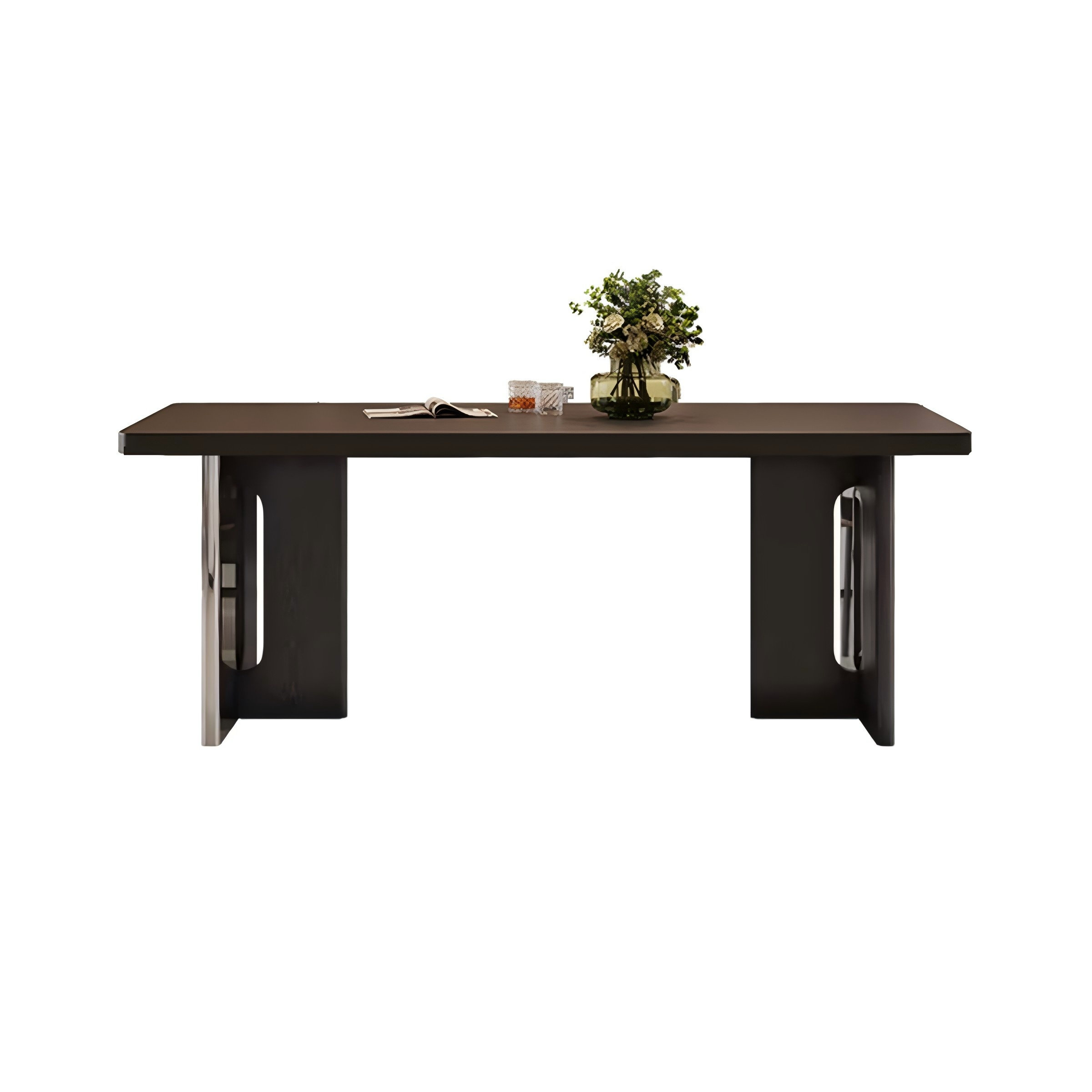 Hokku Designs Sintered Stone Solid Wood Ash Stainless Steel black ...