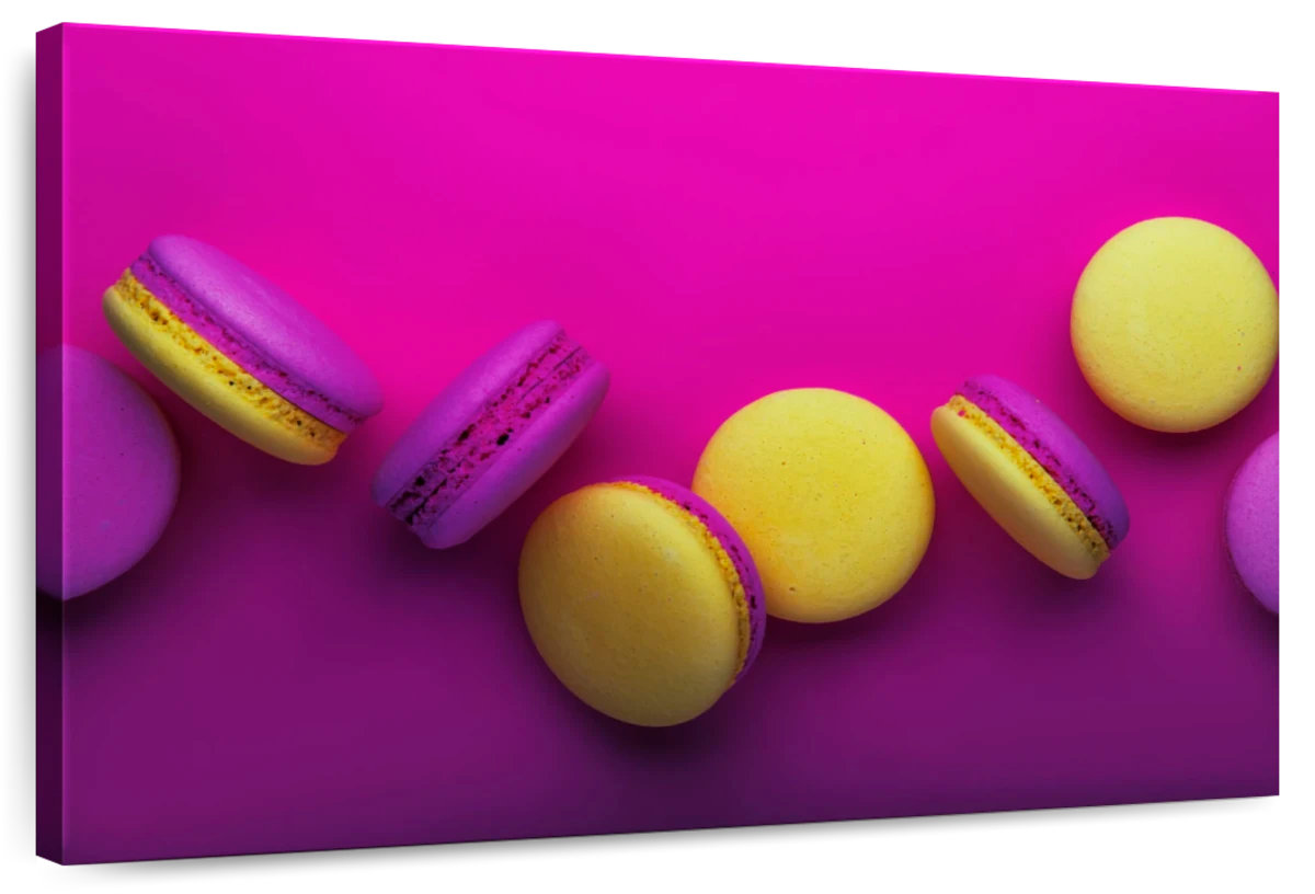 Ebern Designs Yarlin Magenta And Yellow Macarons | Wayfair