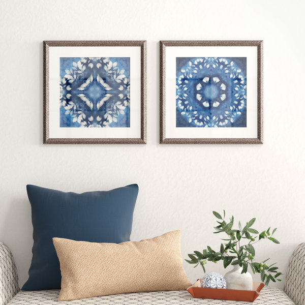 Three Posts™ Navy Nature - 2 Piece Picture Frame Graphic Art Print Set ...