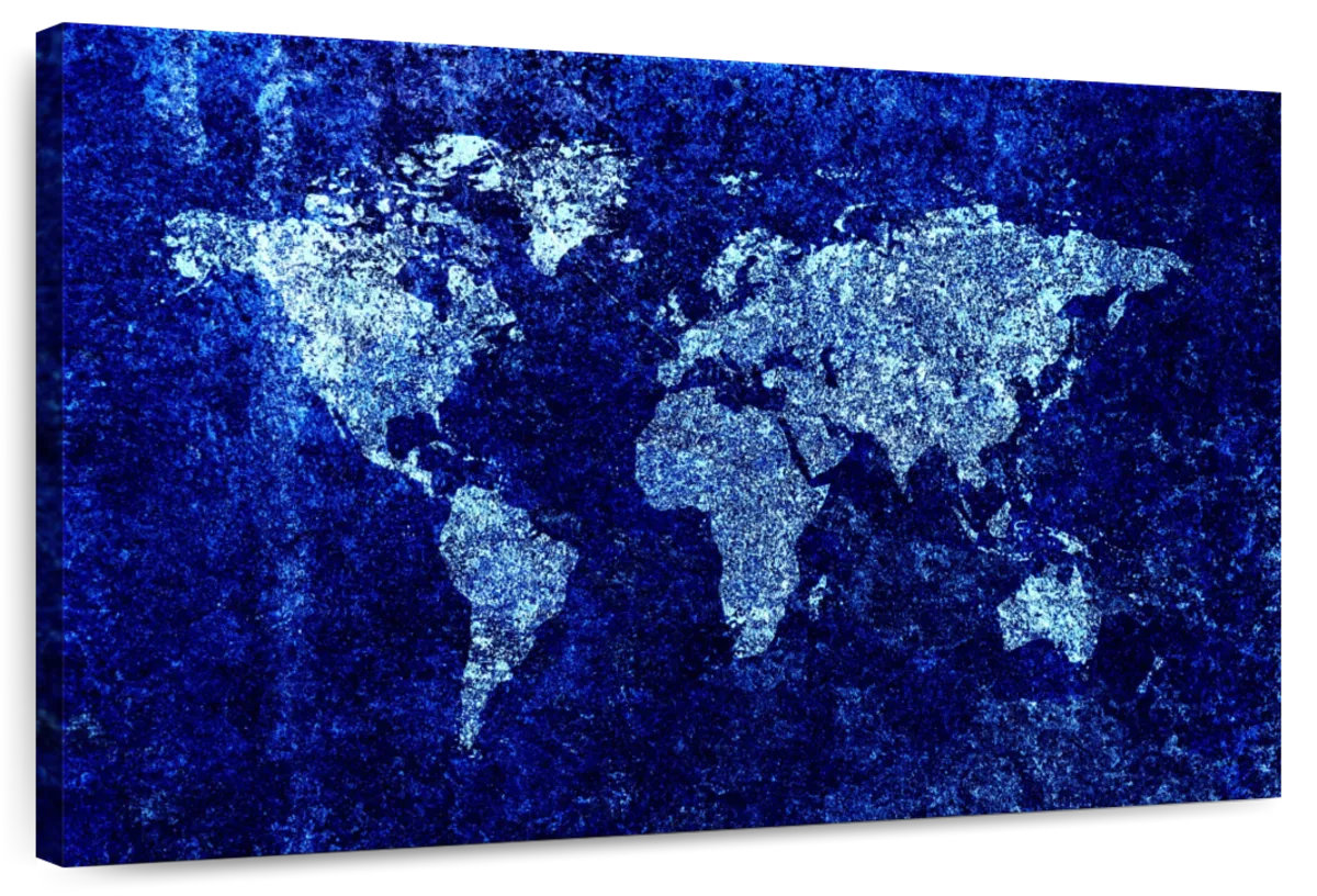 Breakwater Bay Aliaz Cool Blue World Map - Wayfair Canada