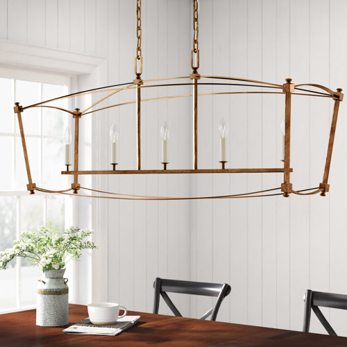 Farmhouse & Rustic Gold Finish Chandeliers | Birch Lane