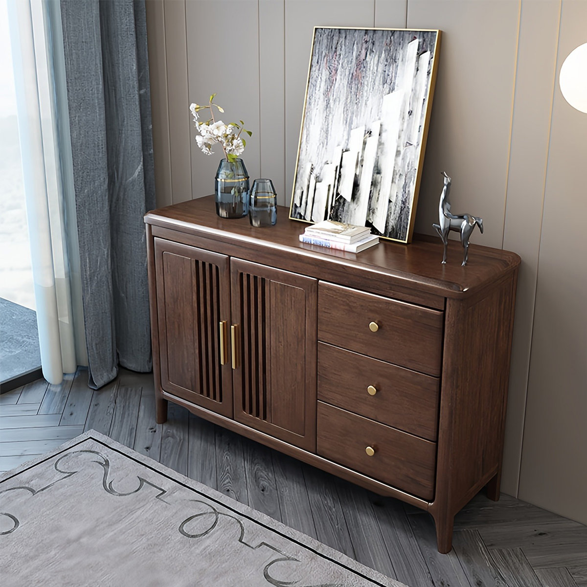 Latitude Run® New Chinese-style storage sideboard cabinet - Wayfair Canada