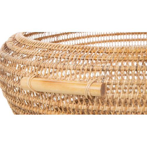 Bayou Breeze Alexisa Open Weave Storage Rattan Basket & Reviews | Wayfair