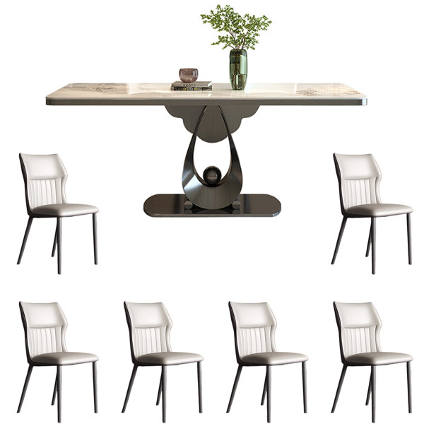 Elamer French light luxury high-end dining table set | Wayfair