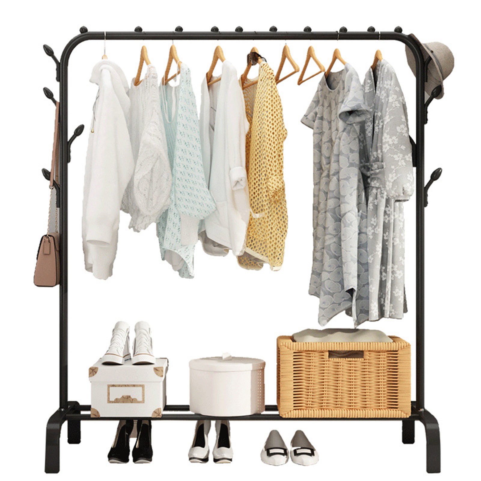 Ebern Designs Clothing Storage Shelf Bottom Shelf Design Good Load ...