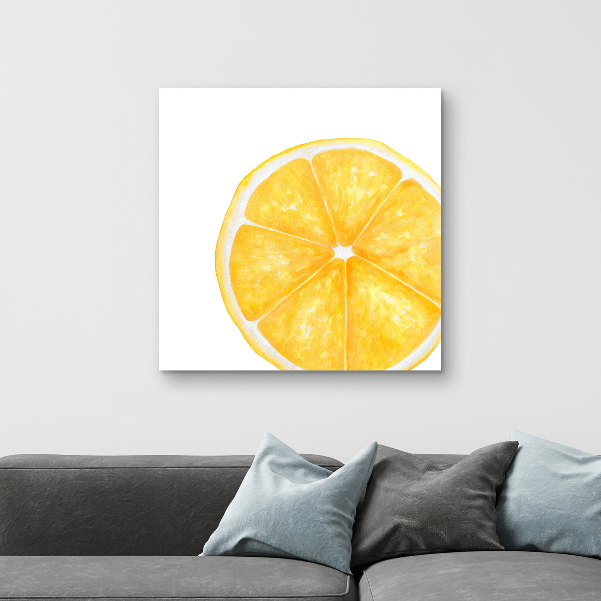 Begin Edition International Inc. Lemon slice - 32"x32" art on canvas ...