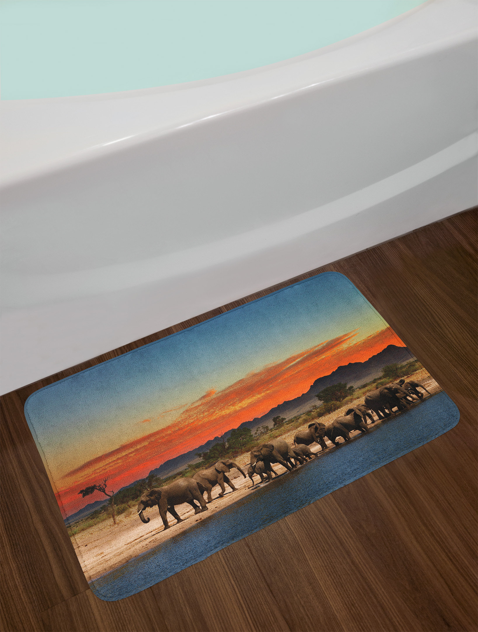 East Urban Home Safari Bath Rug | Wayfair