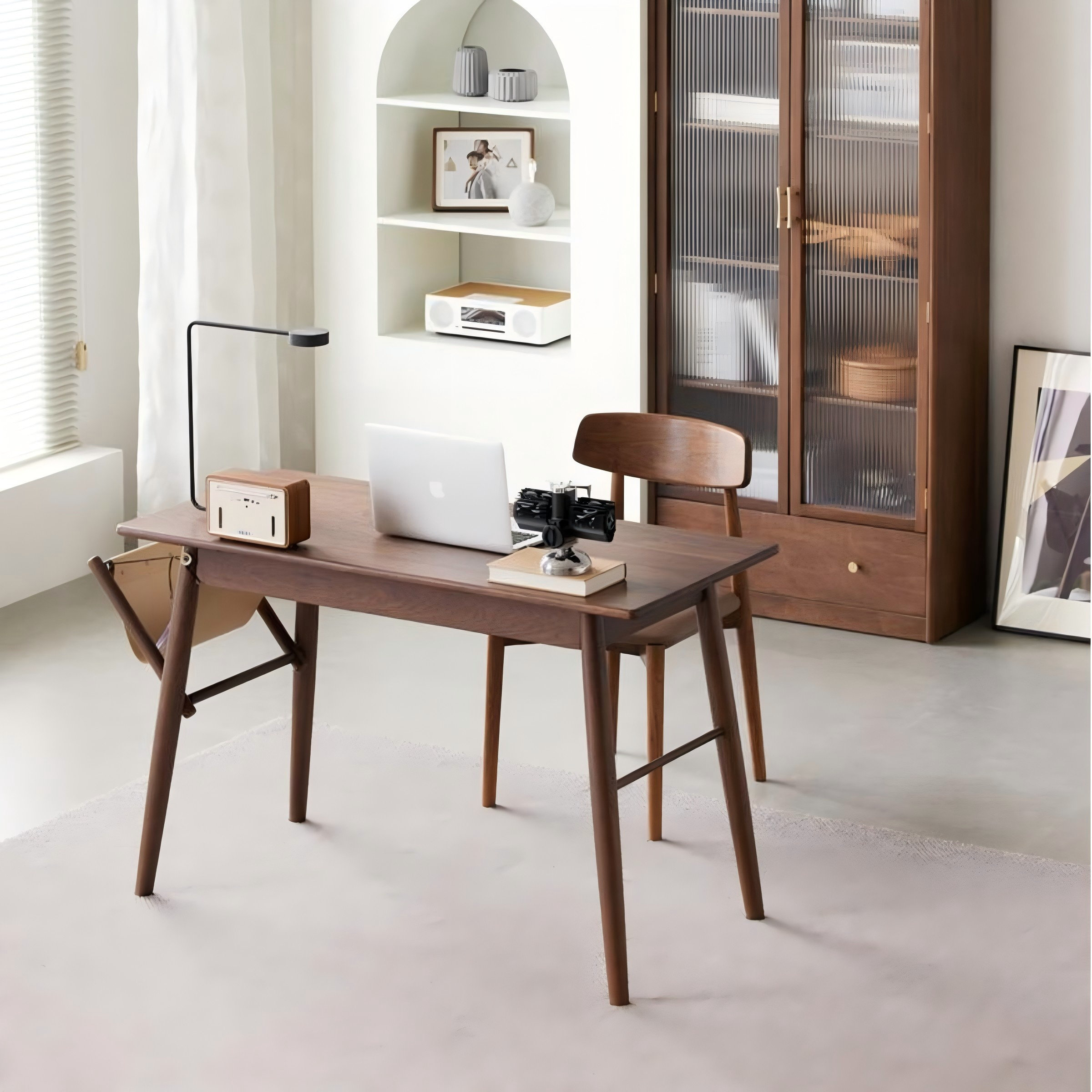 Tha Dream Team Solid Wood Rectangular American Black Walnut Desk | Wayfair