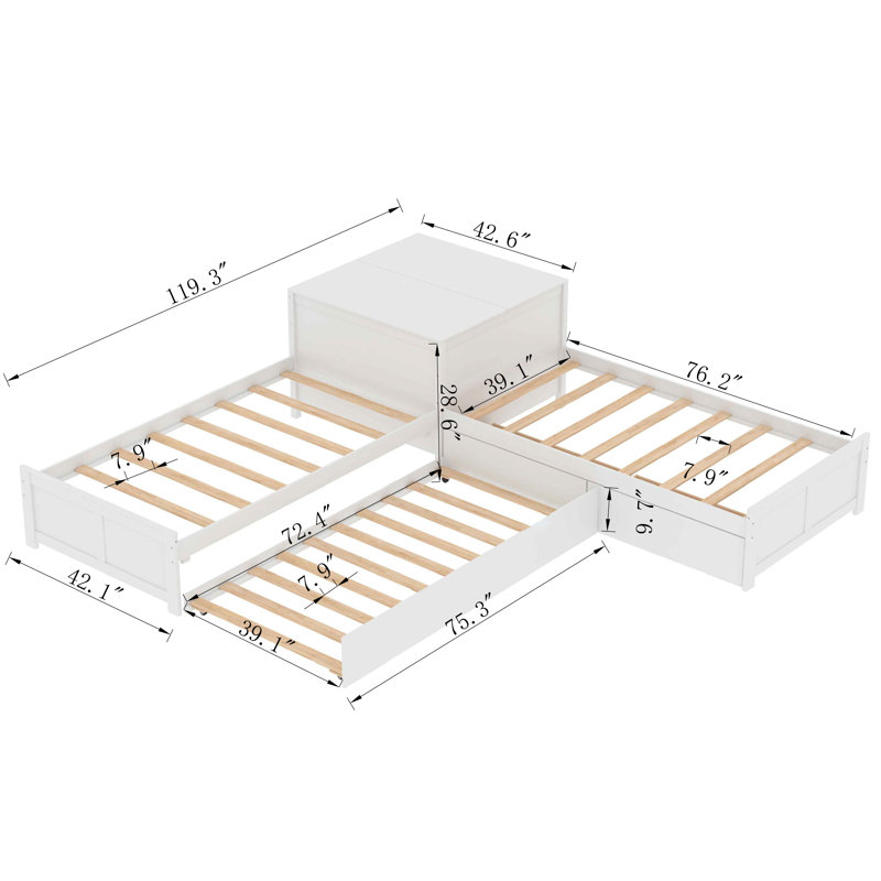 Harriet Bee Eudelia Solid Wood Storage Bed | Wayfair