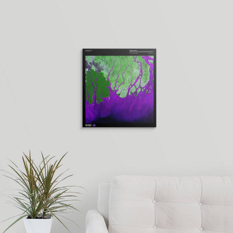 Great Big Canvas 'Ganges River Delta - USGS Earth' Graphic Art Print ...