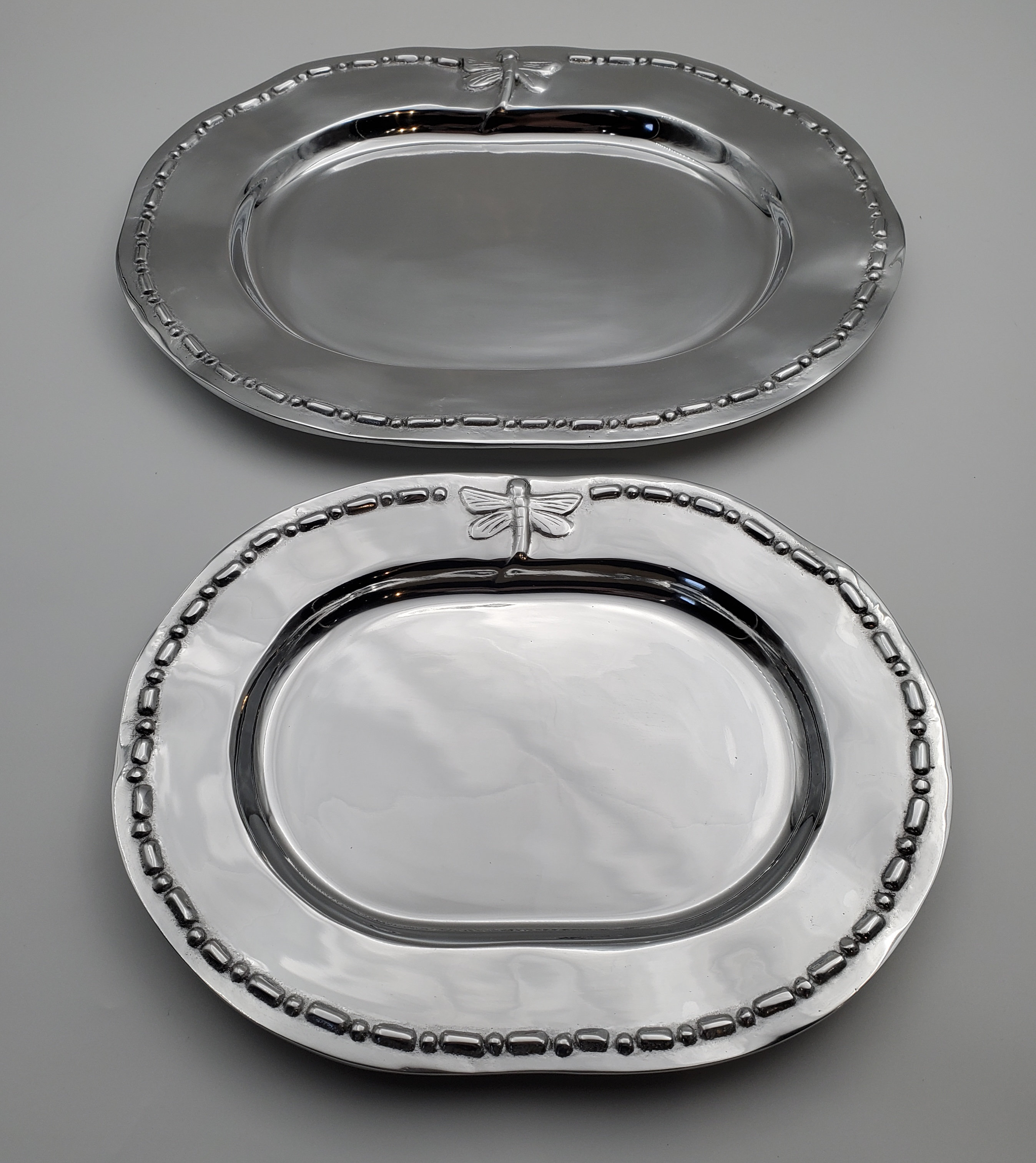 Unique MX Pewter Tray - Set of 2 | Wayfair