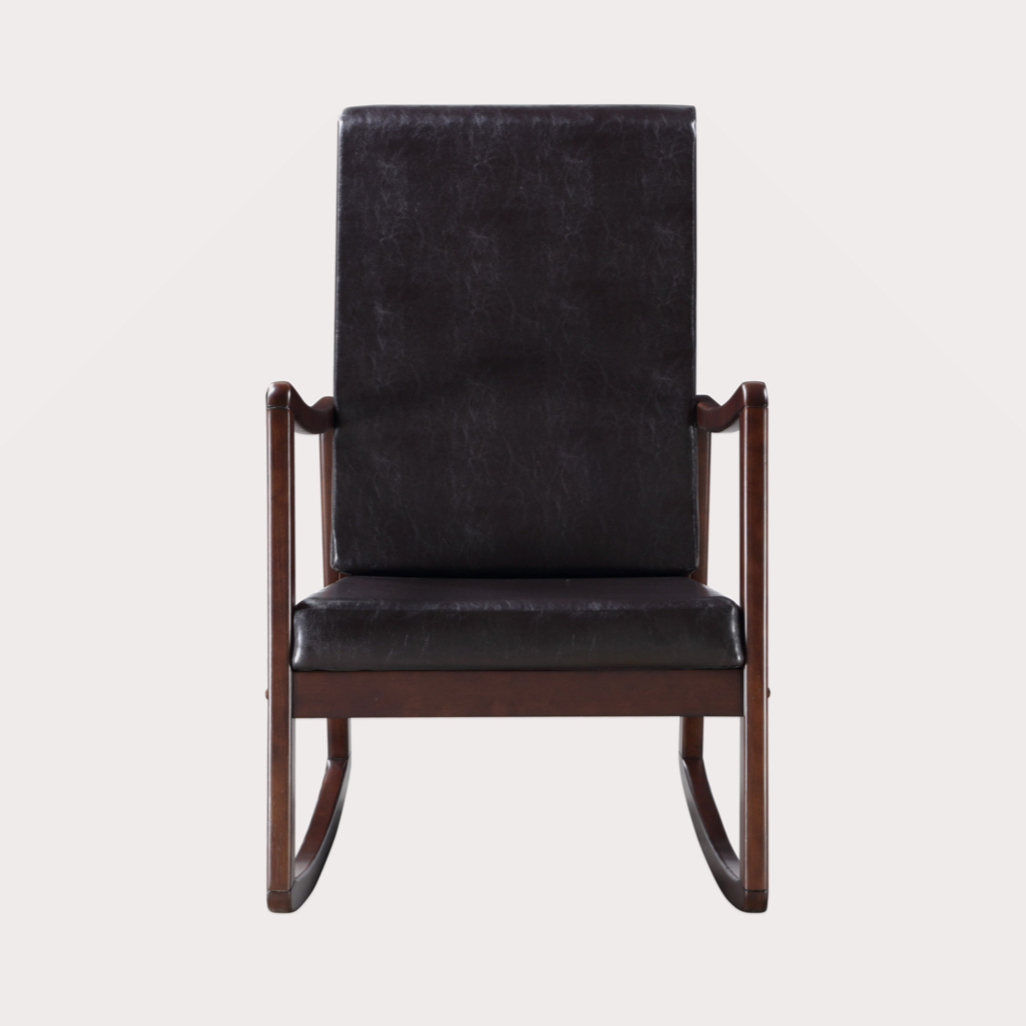 Red Barrel Studio® Raina Dark Brown Synthenic Leather & Espresso Finish ...