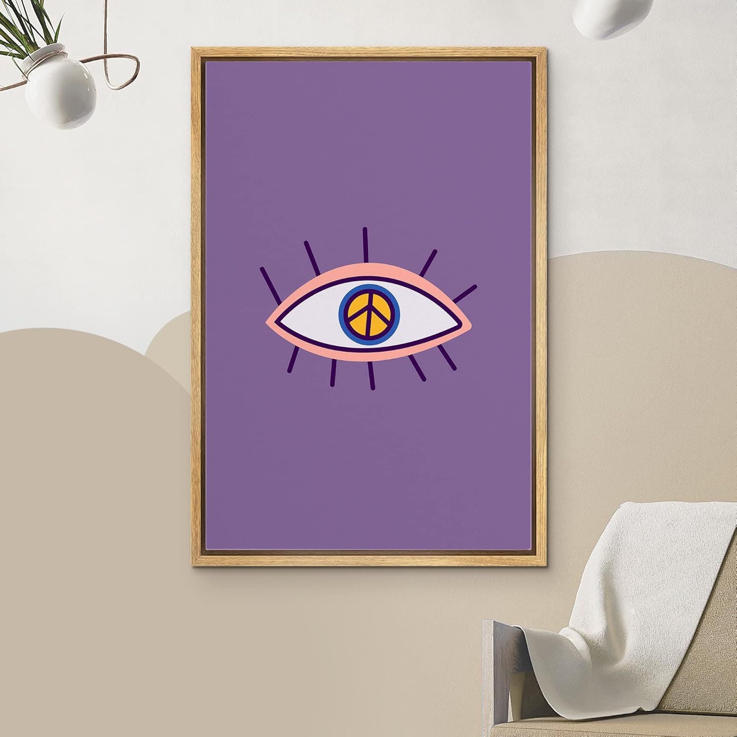 IDEA4WALL Bright Preppy Animals Peace Symbol Illuminati Pastel Eye Kids ...