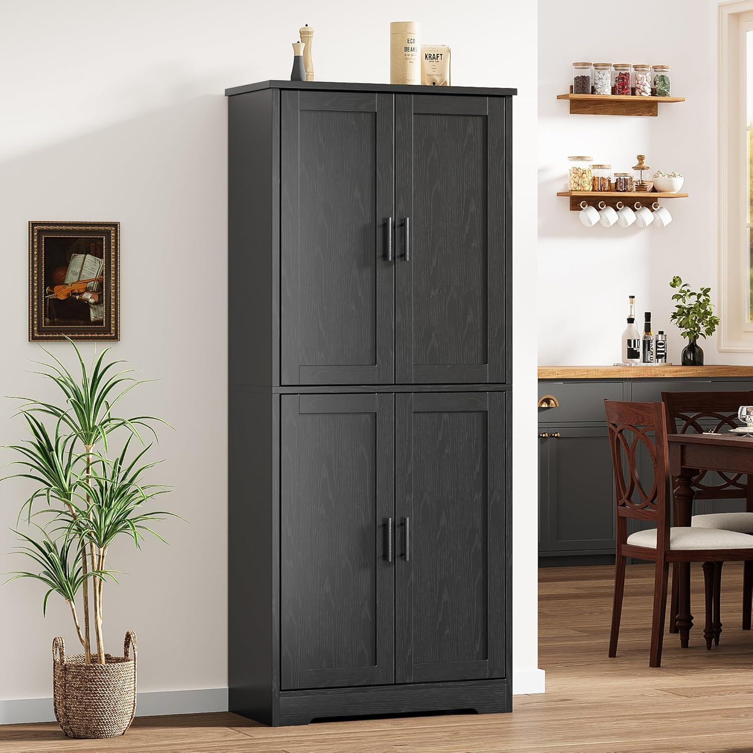 Winston Porter Kitchen Pantry Cabinet, Pantry Storage Cabinet With ...