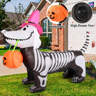 The Holiday Aisle® Fassett Halloween Inflatable 5.7 FT Skeleton Puppy ...