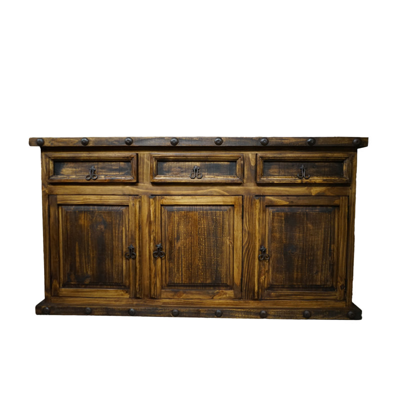 Millwood Pines Rustic Sierra 62.5" Solid Wood Sideboard Buffet | Wayfair